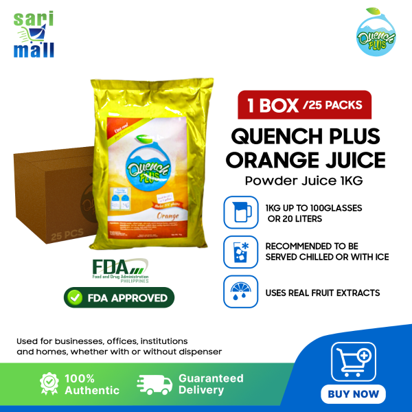 QUENCH PLUS ORANGE POWDER JUICE 1kG (25PCS)