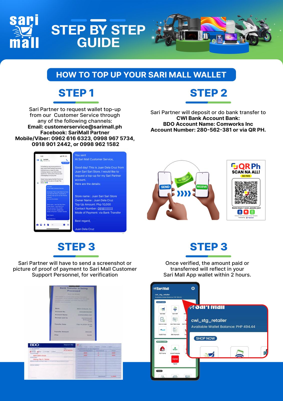 How to Top Up Your Sari Mall Wallet